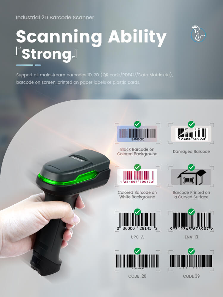 2D Industrial handheld Wired Barcode Scanner XB-D60 -Barcode Solutions