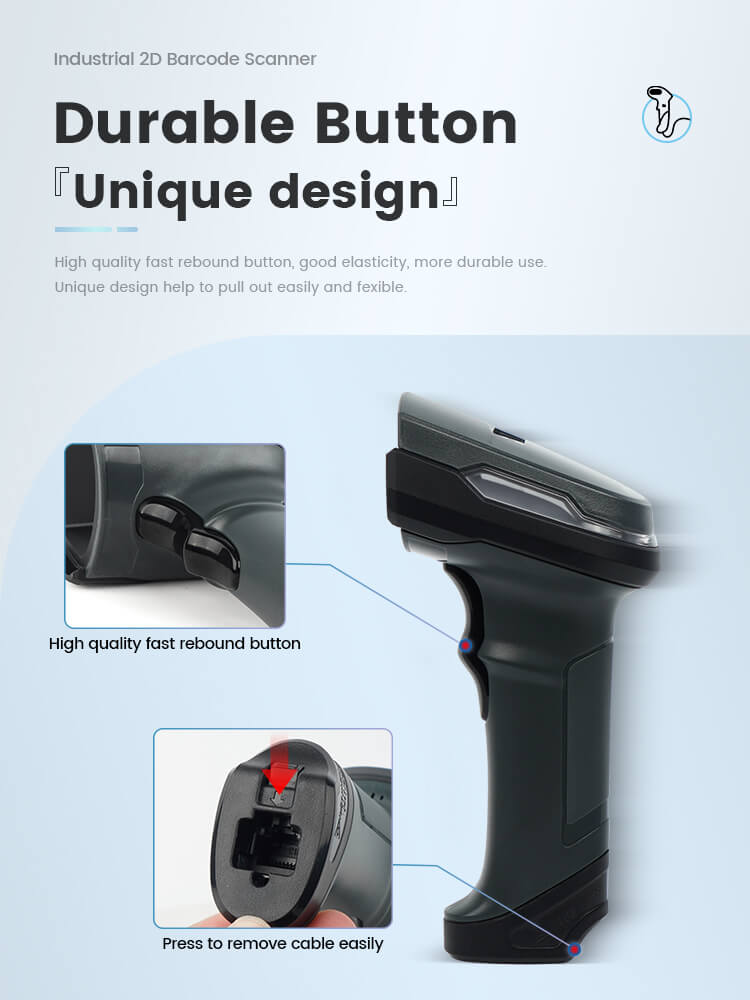 2D Industrial handheld Wired Barcode Scanner XB-D60 -Barcode Solutions